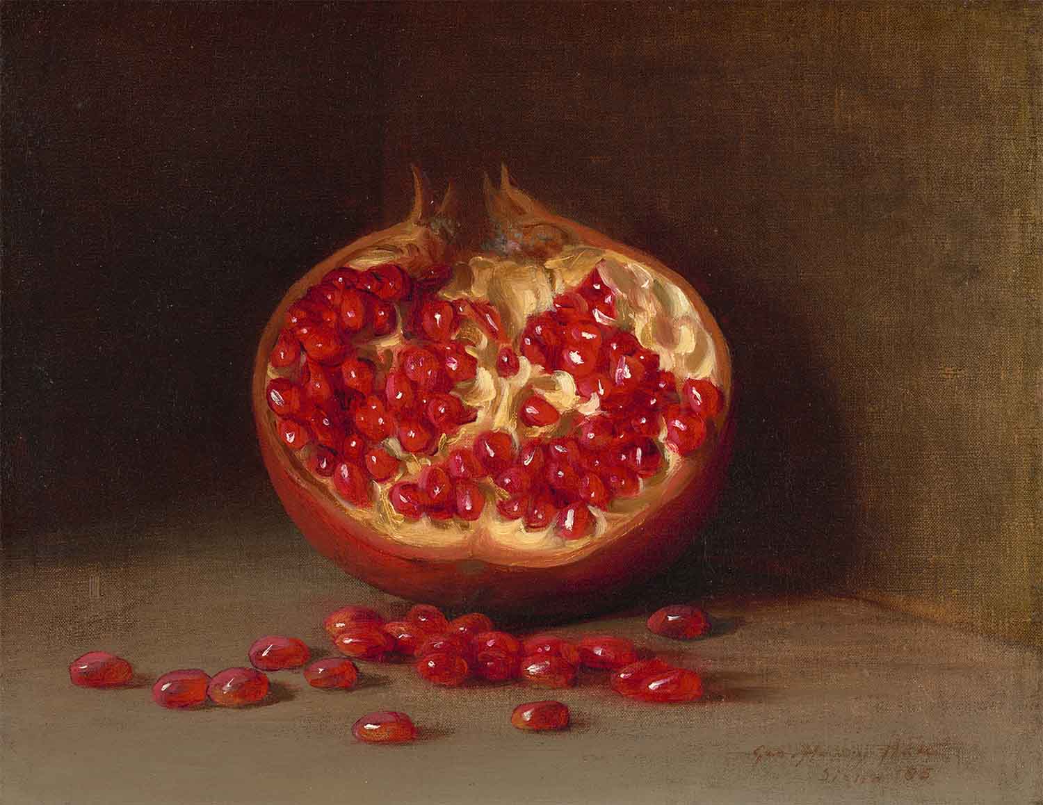 A Pomegranate, Siena - A Poem - Stewed Pears . com